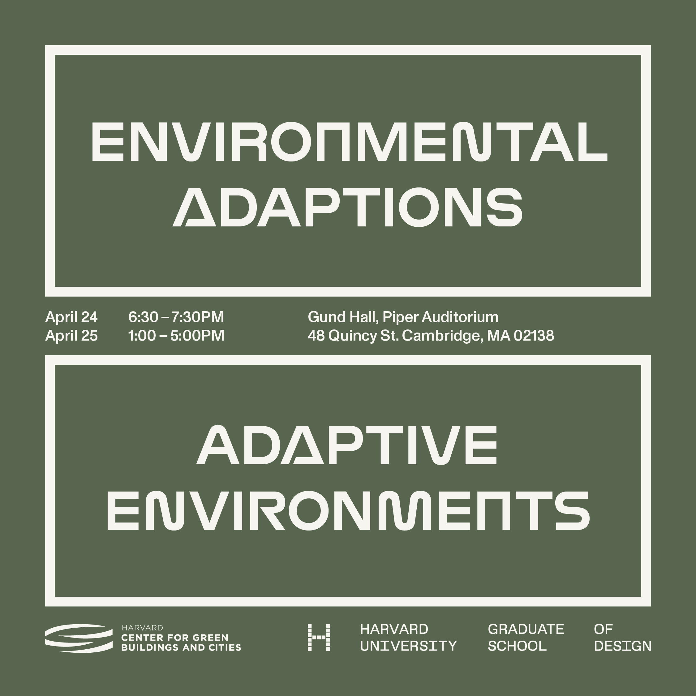 Environmental Adaptions / Adaptive Environments - Center for Green ...
